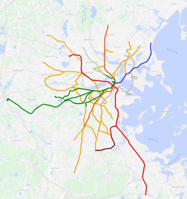 Mapping the MBTA Bus Network Redesign - Rails, Roads, and Riverside