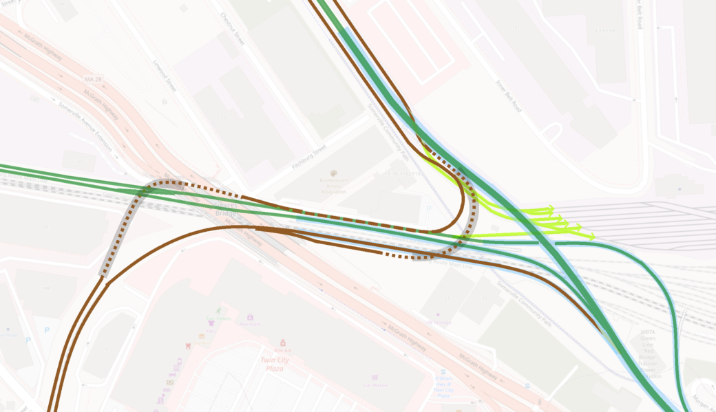 Brickbottom Junction via East Somerville - Rails, Roads, and Riverside